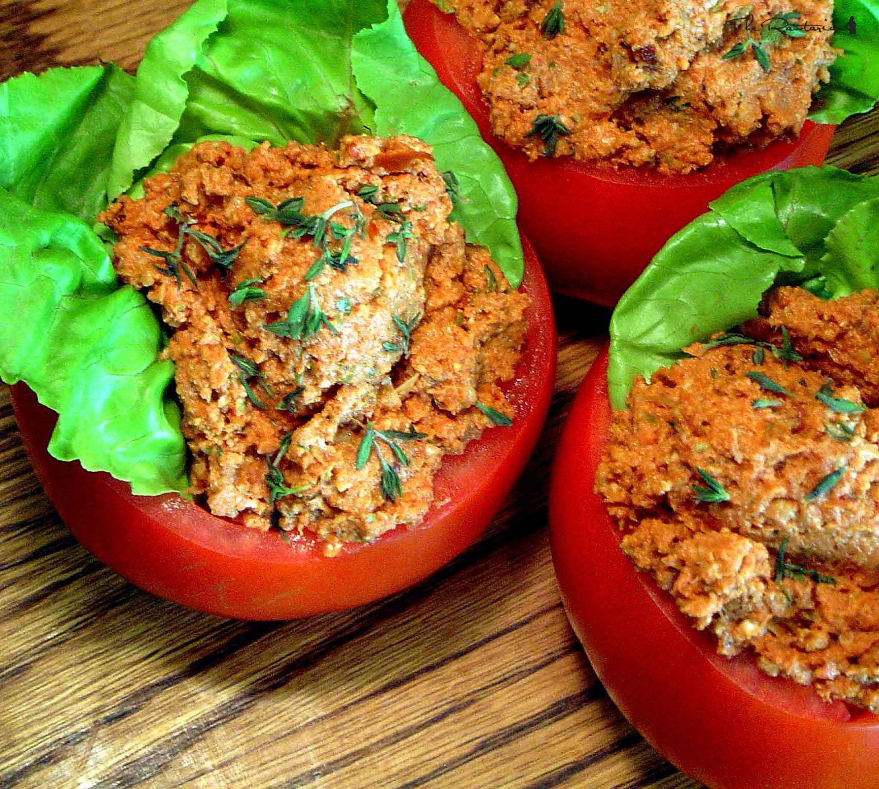 Stuffed Tomatoes with Walnut Herb Pate | The Rawtarian